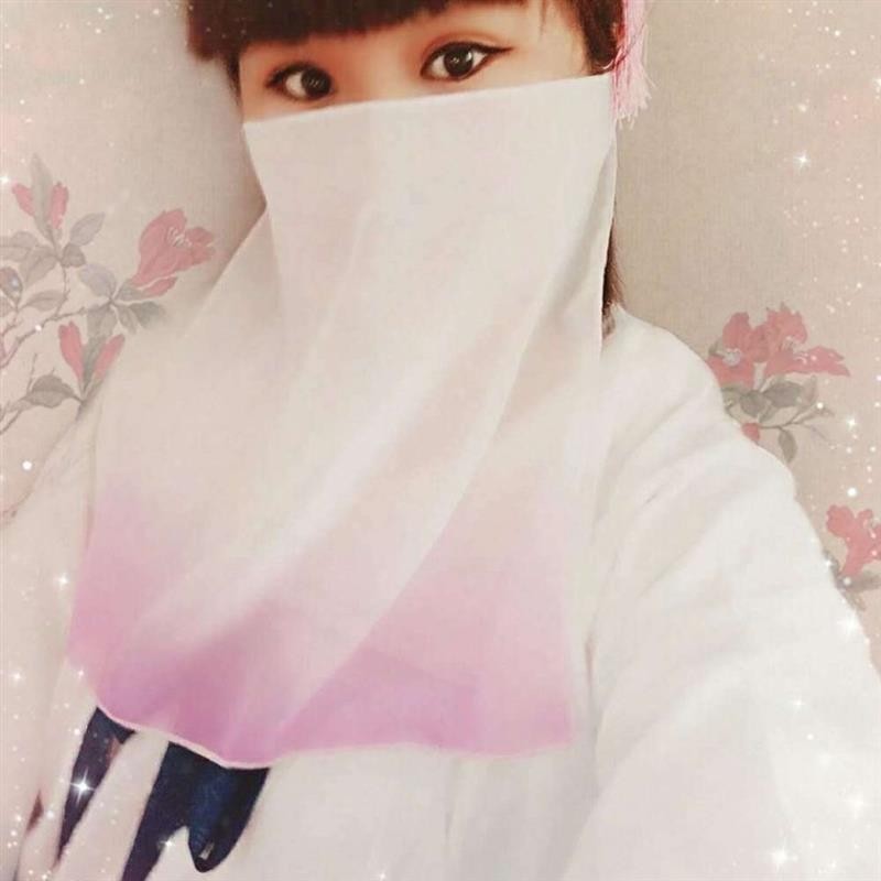 Hanfu Chiffon Face Veil - Traditional Clothing Accessory ...