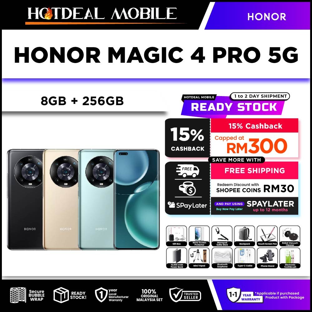 HONOR Magic 4 Pro 5G [8GB RAM 256GB ROM] - Original HONOR Malaysia | Shopee Malaysia