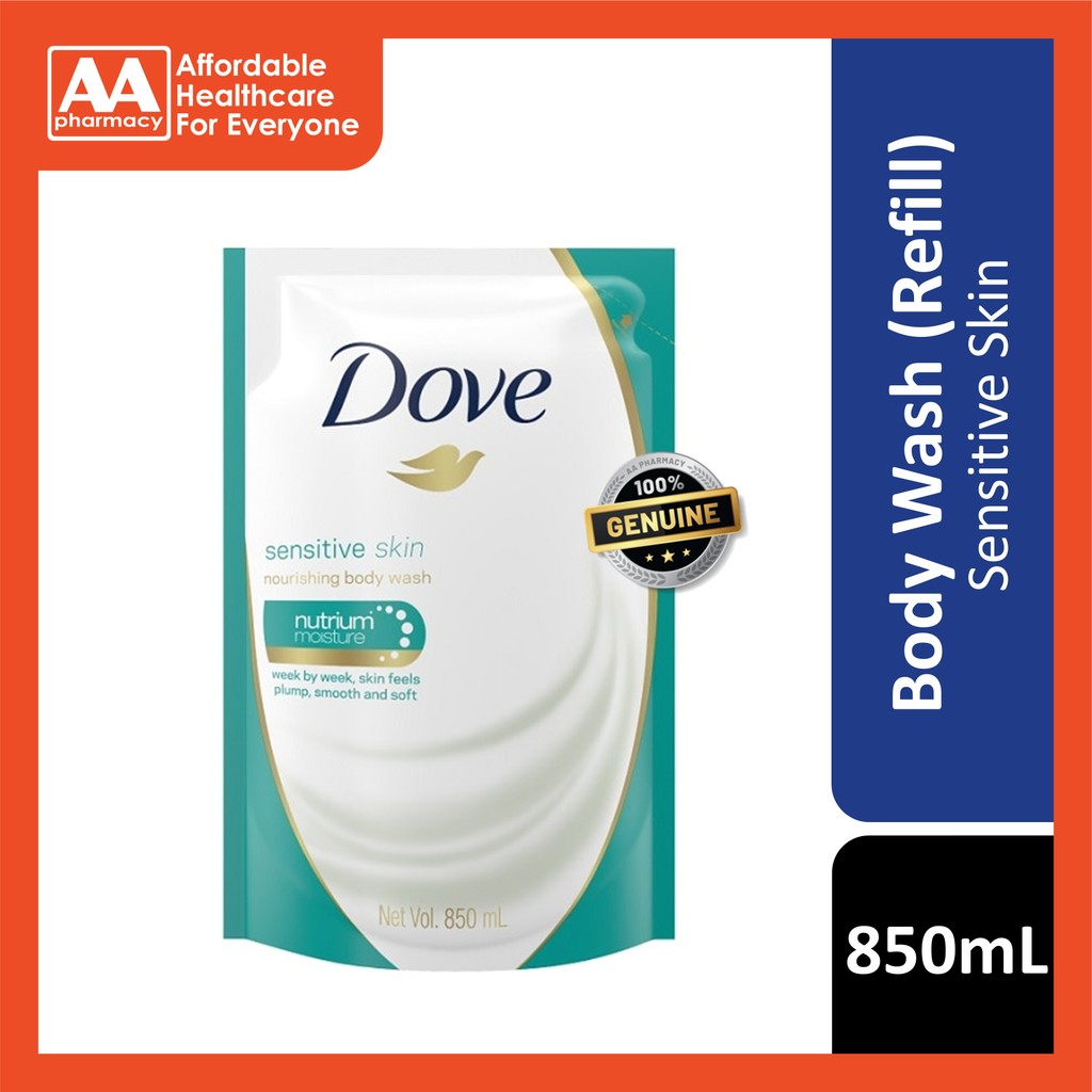 Dove Sensitive Skin Nutrium Moisture Body Wash (Refill) 850mL | Shopee ...