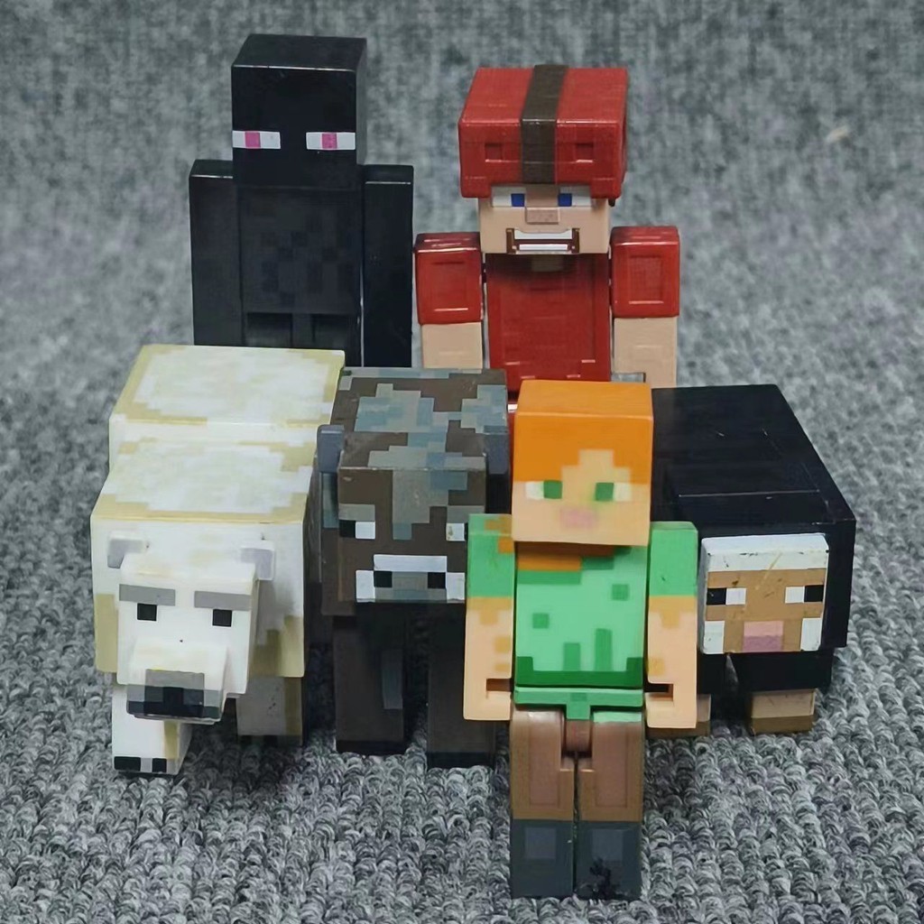 Genuine Bulk Minecraft Toys Dolls Building Block Dolls Little Black ...