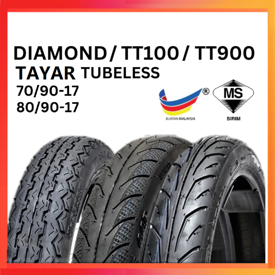 REMPIT 70/90-17 80/90-17 Tayar Tubeless SIRIM Made in Malaysia VIVA T ...