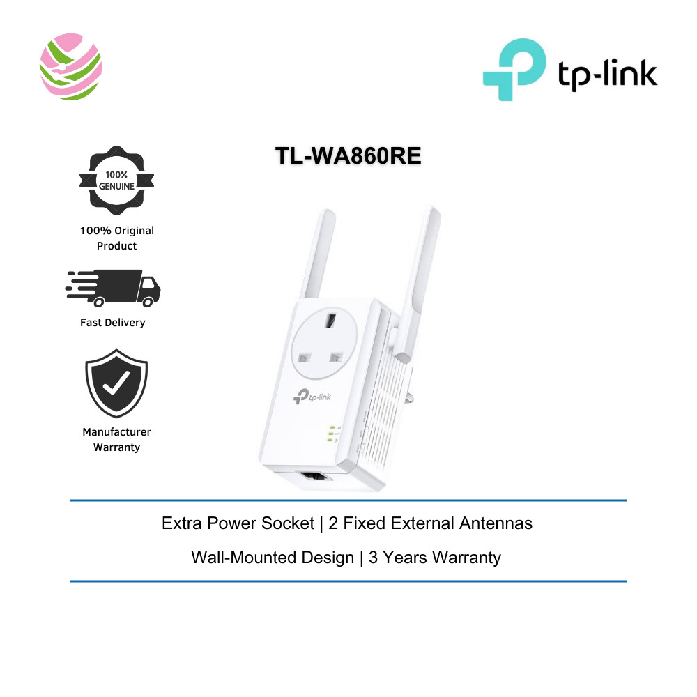TP-Link TL-WA860RE 300Mbps Wireless WiFi Range Extender Repeater ...