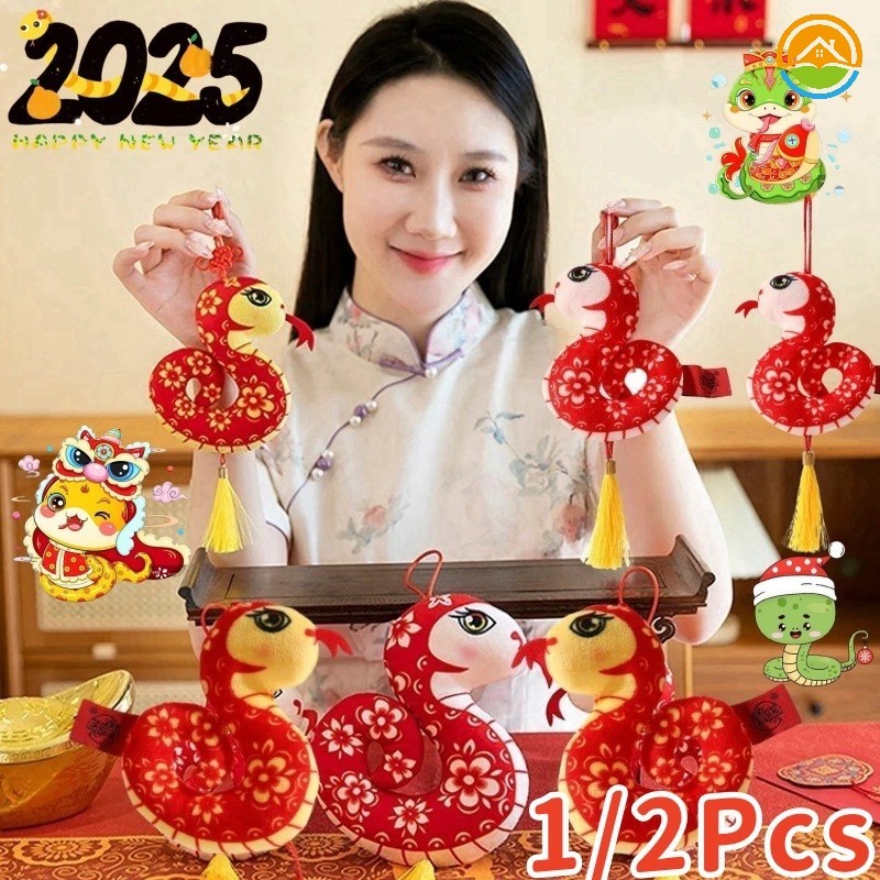 2025 Chinese Snake Year Mascot Doll Pendant- Chinese New Years Hangings ...