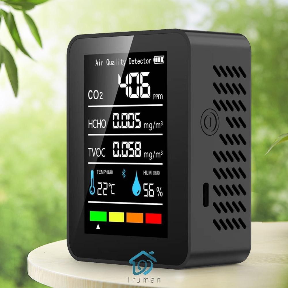 - 5 In 1 Air Quality Monitor Portable CO2 Monitor CO2 Detector for Home ...
