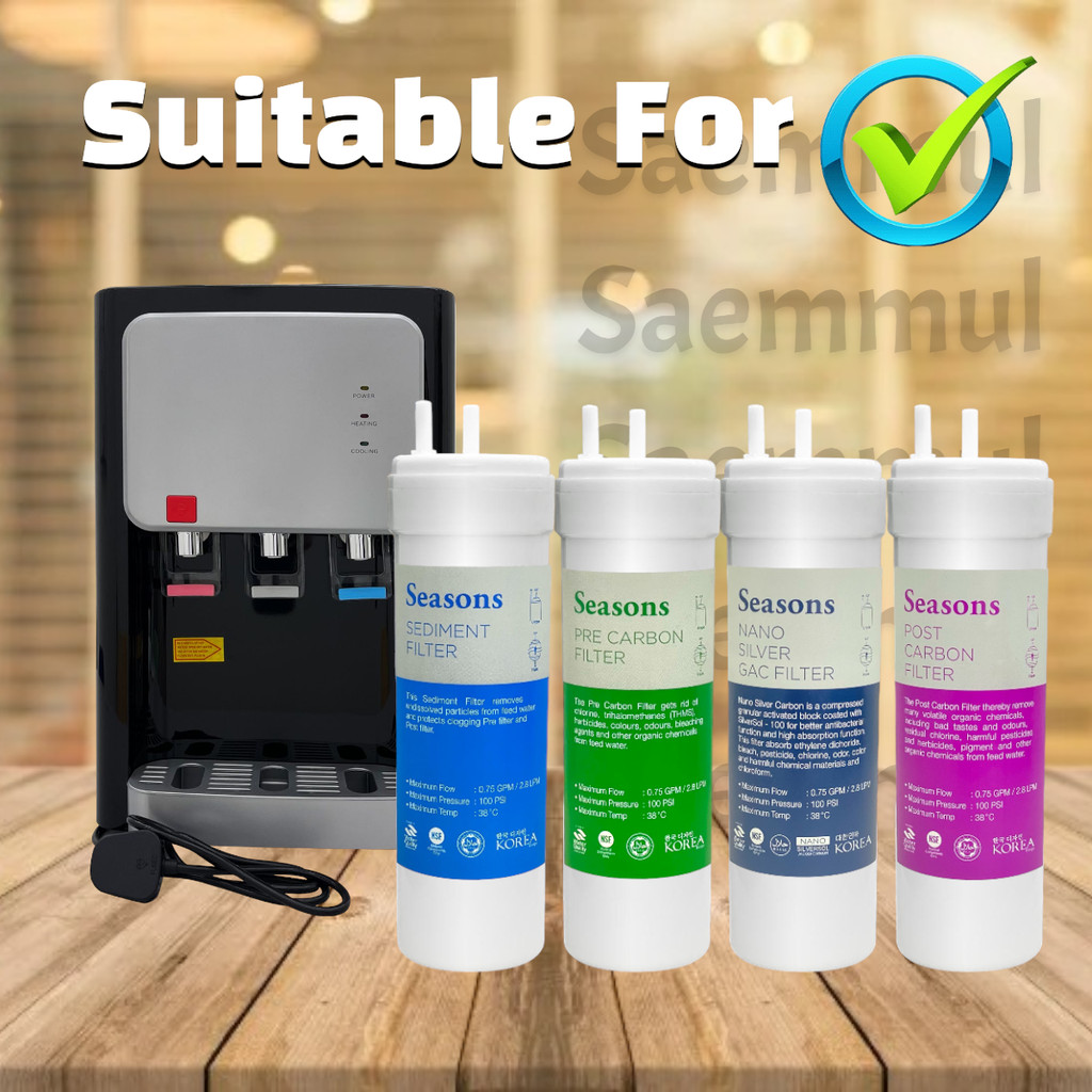 KOREAN 8''INCH WATER FILTER SILVER CARBON SET (ANTIBACTERIAL) | Shopee ...