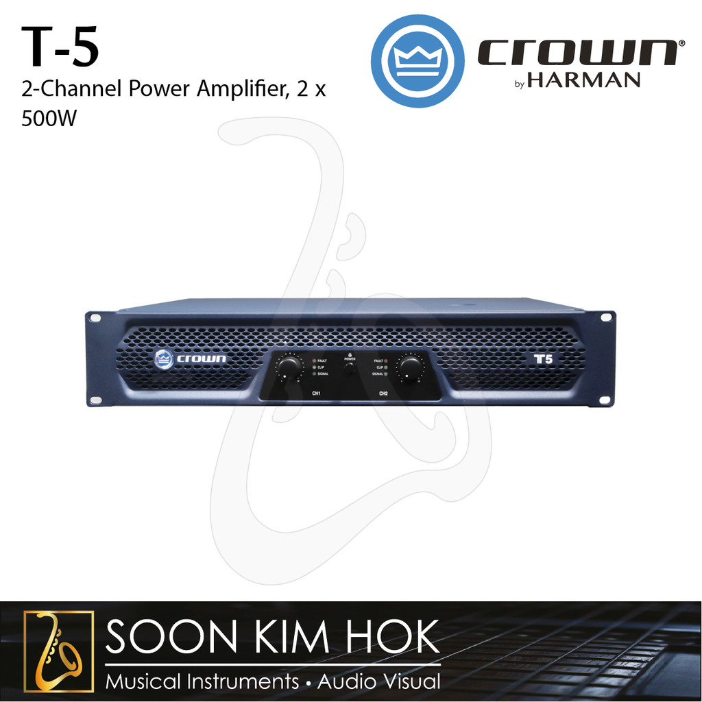 CROWN T-5 2 Channel Power Amplifier 2 x 500w (T5) | Shopee Malaysia
