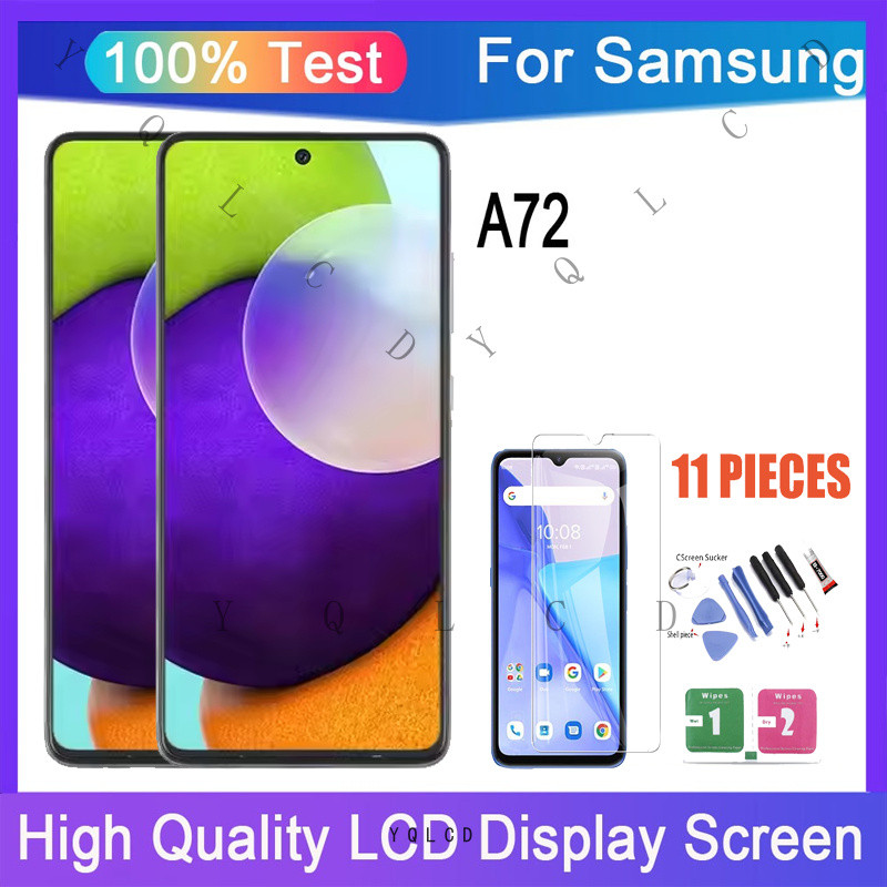 Original AMOLED Samsung Galaxy A72 4G SM-A725F LCD Touch Screen With Frame Replacement | Shopee ...