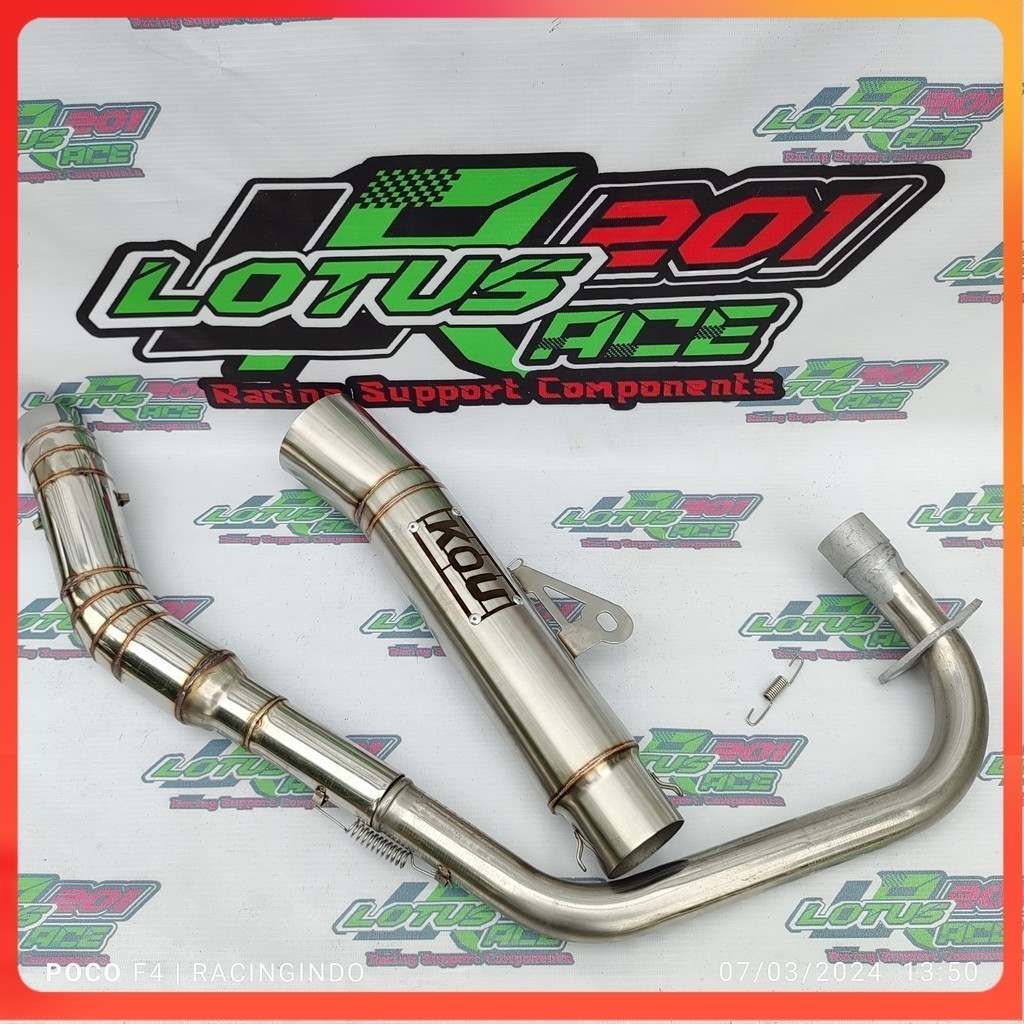 Kou mahachai open spec pipe 1set and big elbow for tmx 125 tmx 155 rusi ...