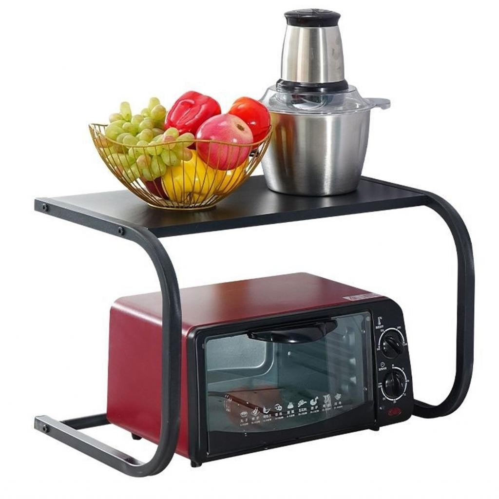 Sakurabc Microwave Oven Rack Toaster Shelf Stand 2 Tier High Load ...