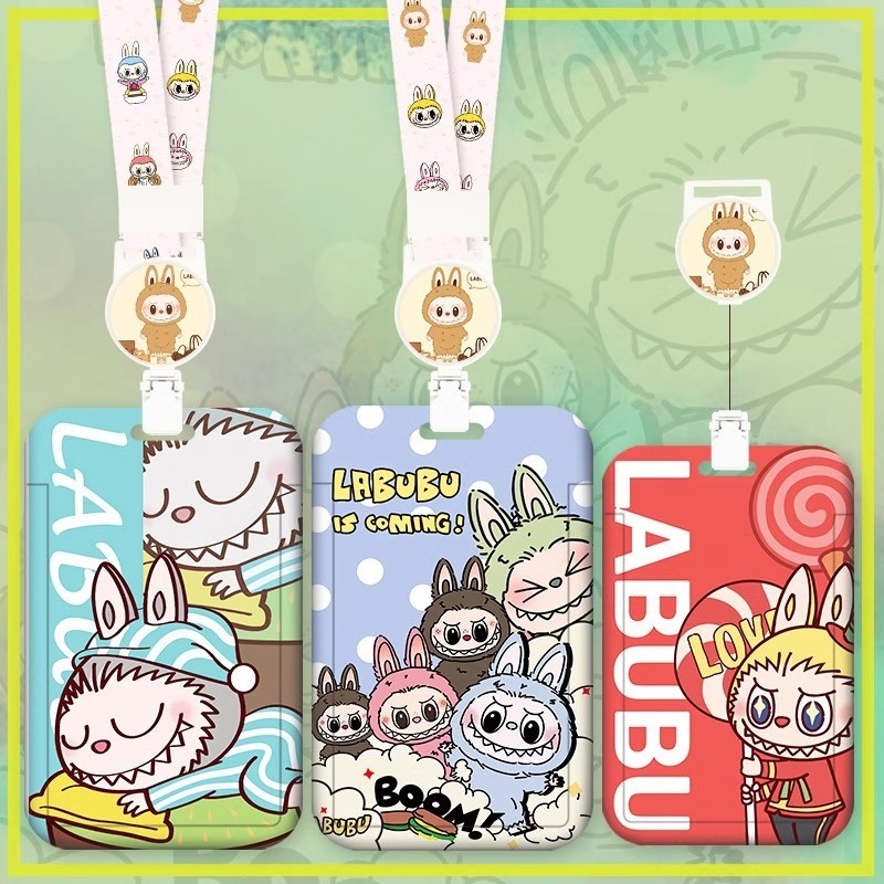 Kawaii Labubu Credential Holder Cute Labubu Lanyards for Keys Neck ...