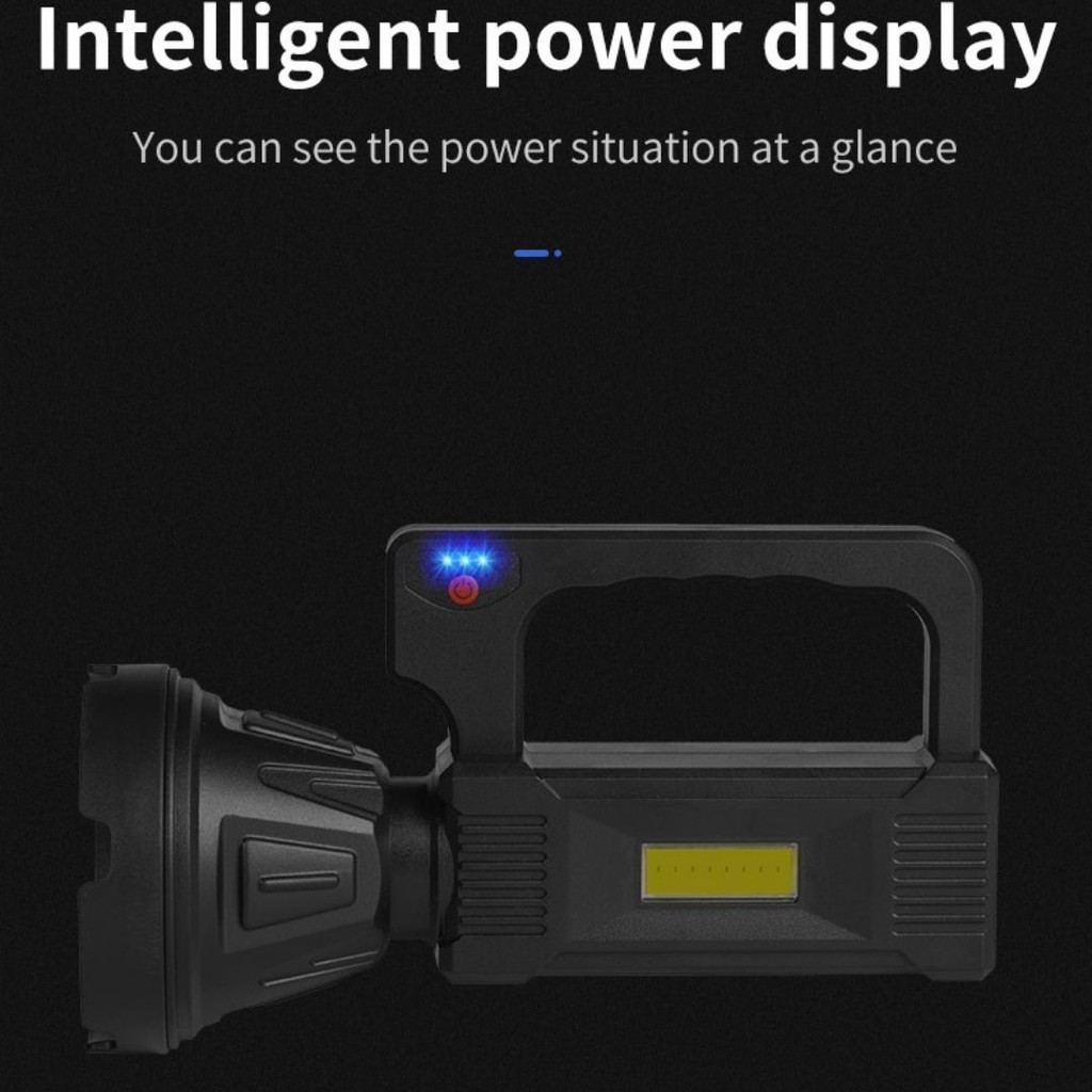 Multi-functional LED searchlight with a built-in rechargeable battery ...