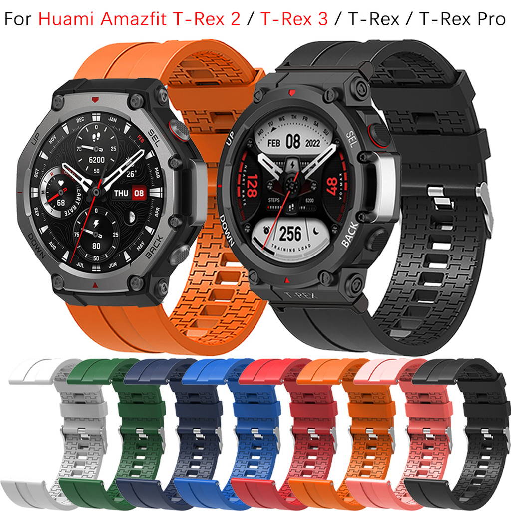 Soft Silicone Replacement Watch Band For Huami Amazfit T-Rex 2 / T-Rex ...