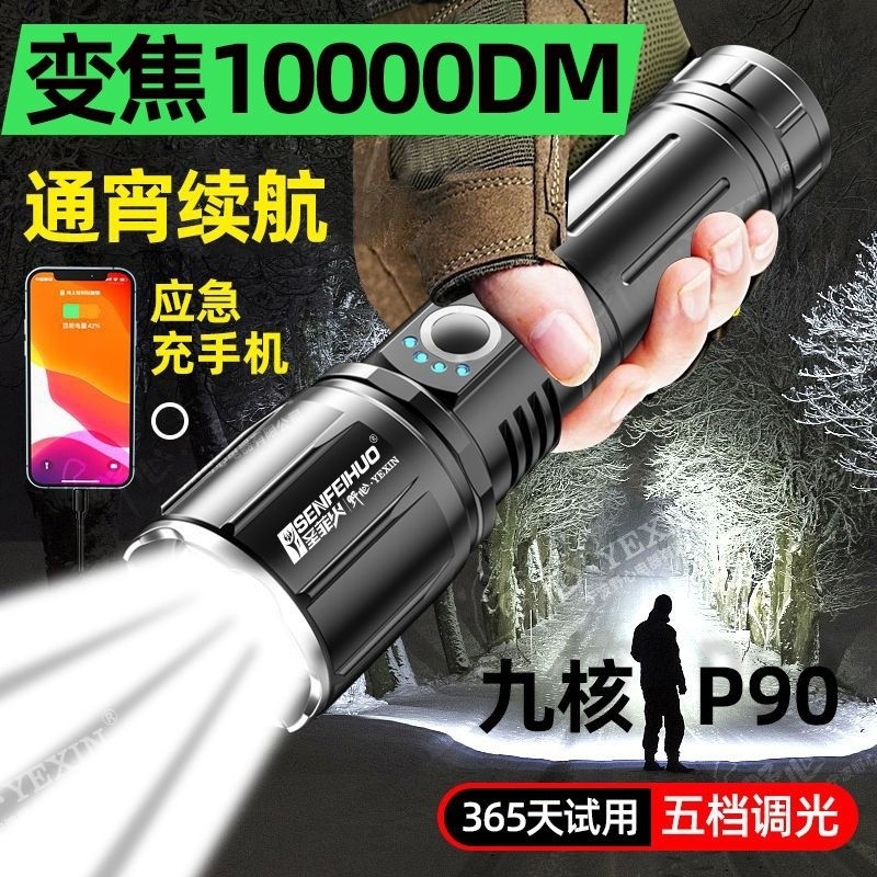 Tahan lama lampu bersuluh pelbagai fungsi pendakian gunung luar silau, jangka hayat bateri yang ...