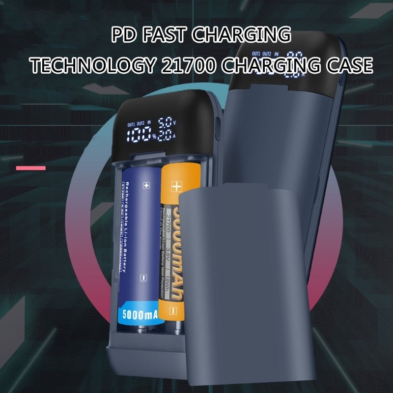 Bang Storage Case for 21700 20700 18700 18650 Cells with Quick Charging ...