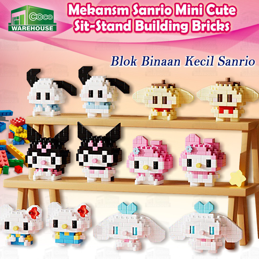 Mekansm Sanrio Mini Cute Sit/Stand Building Bricks | Shopee Malaysia