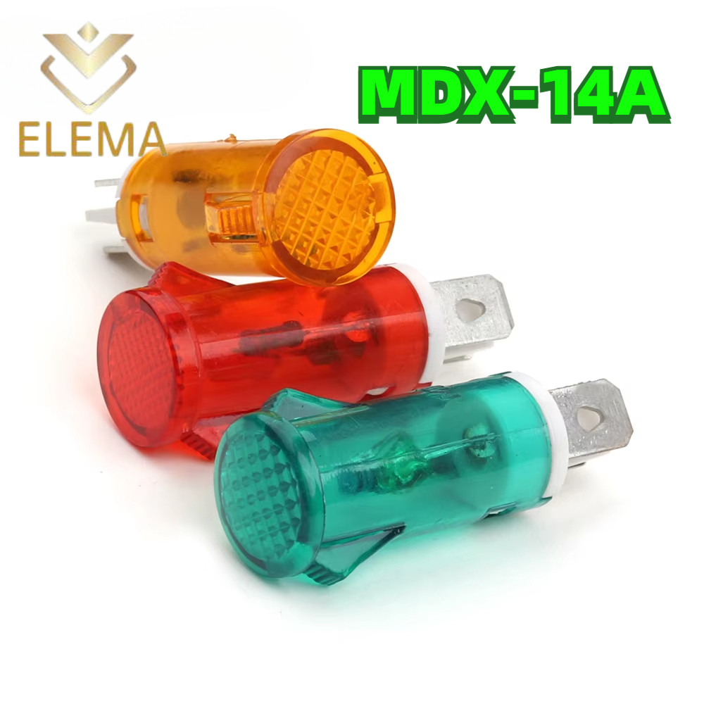 Signal Lamp MDX-14A Panel Mounting Indicator Lights Red Green Yellow ...