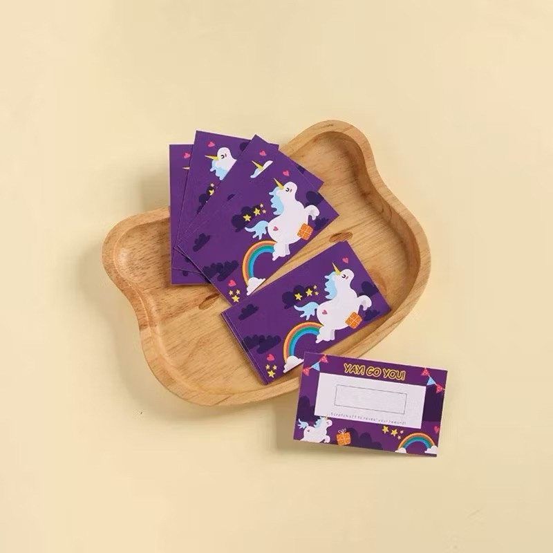 100 Scratch Paper Cards with Lucky Messages, handwritten scratch cards ...