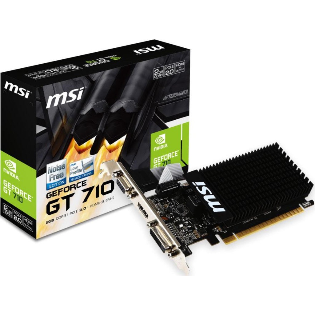 MSI Fanless Low Profile Compatible GeForce GT 710 Graphics Card Memory ...