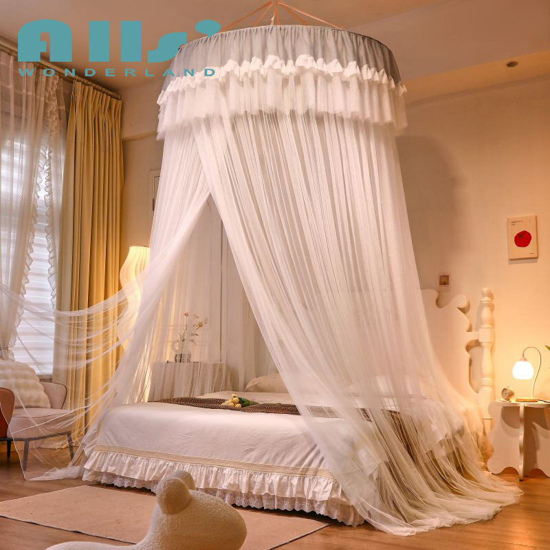 Princess Dome Mosquito Net Round Bed Canopy Anti-Insect 公主风圆形蚊帐 Kelambu ...