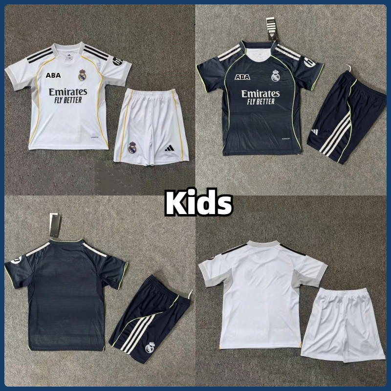 2025 2026 RMA Home Away 3rd Kids Kit Royal Madrid RMD Football Jersey ...