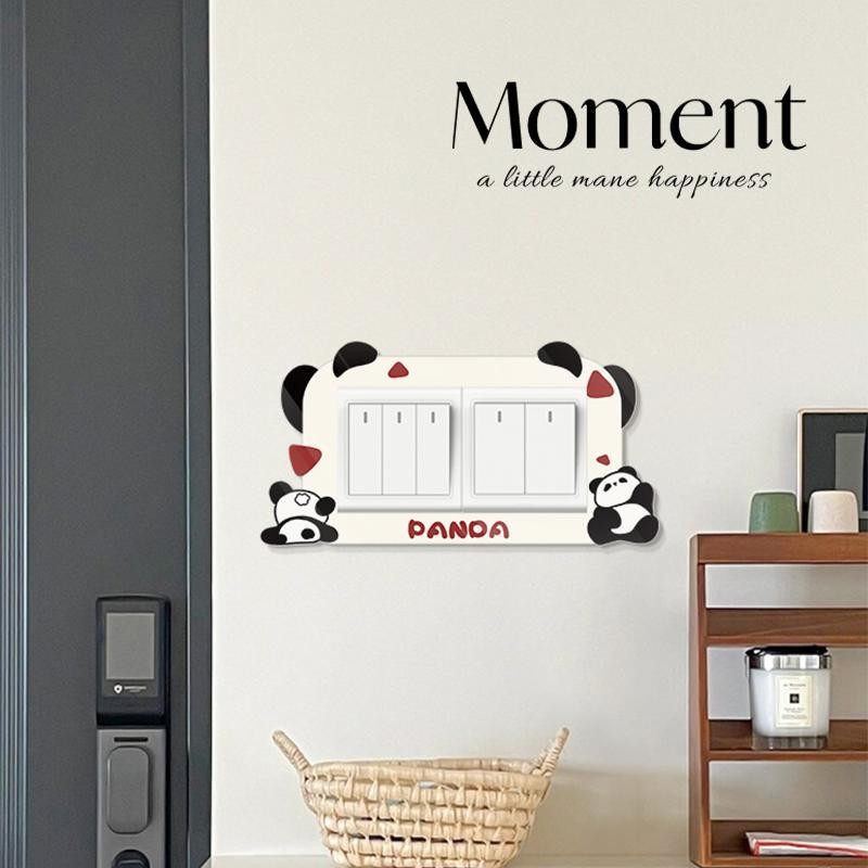 Cute Panda Switch Sticker High-End Feeling Household Switch Decorative ...