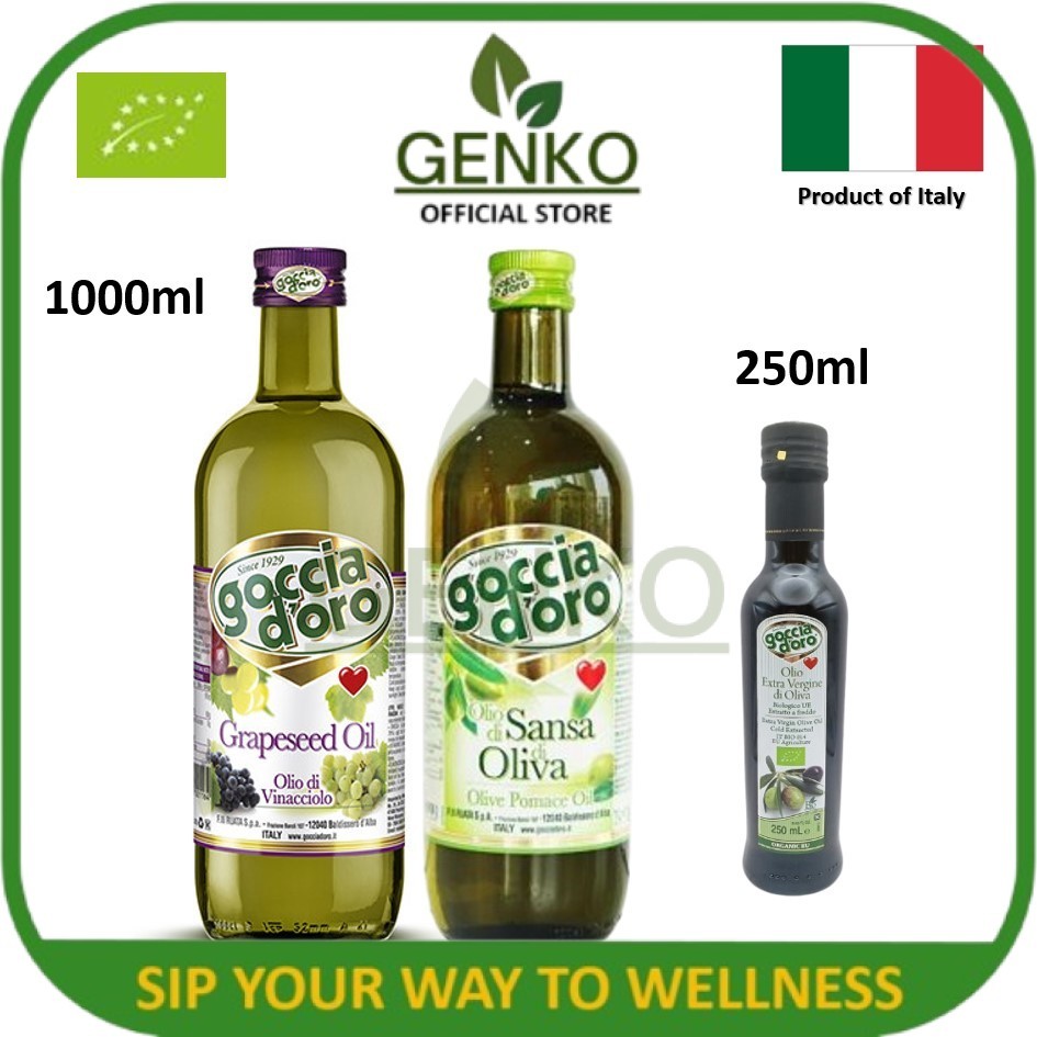 GOCCIA D'ORO Italy Extra Virgin Olive Oil 250ml | Pomace Olive Oil ...