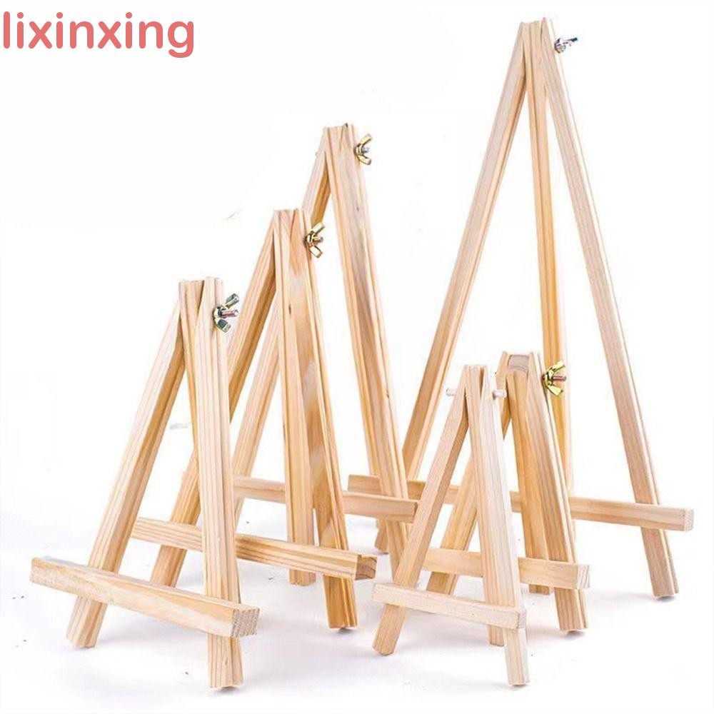 LIXINXING Wood Mini Easel, Painting & Sketch Foldable Triangle Display ...