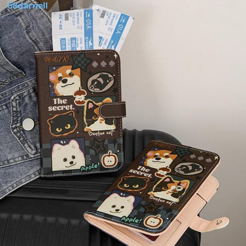DARNELL Puppy Passport Cover with Card Slots, Waterproof Multifunction ...