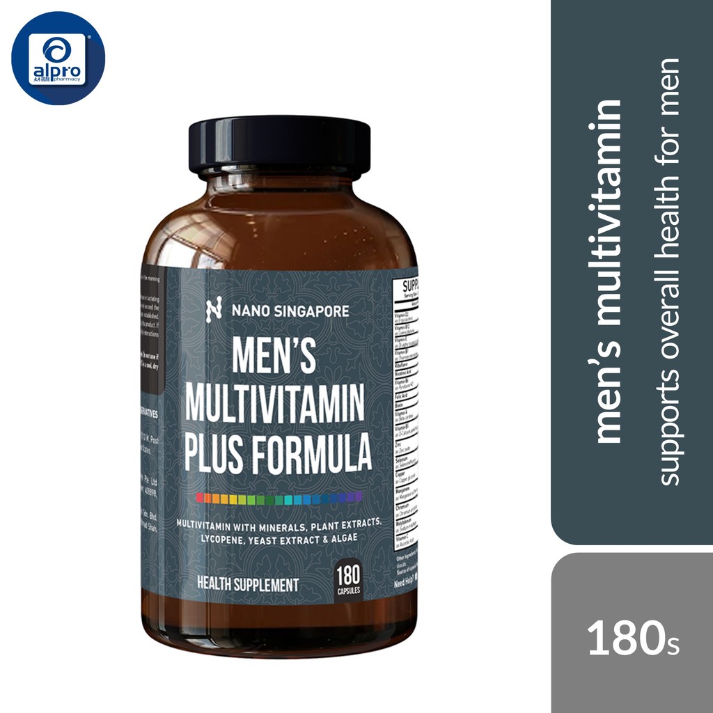 Nano Singapore Men's Multivitamin Plus Formula For Men (180's) | Shopee ...
