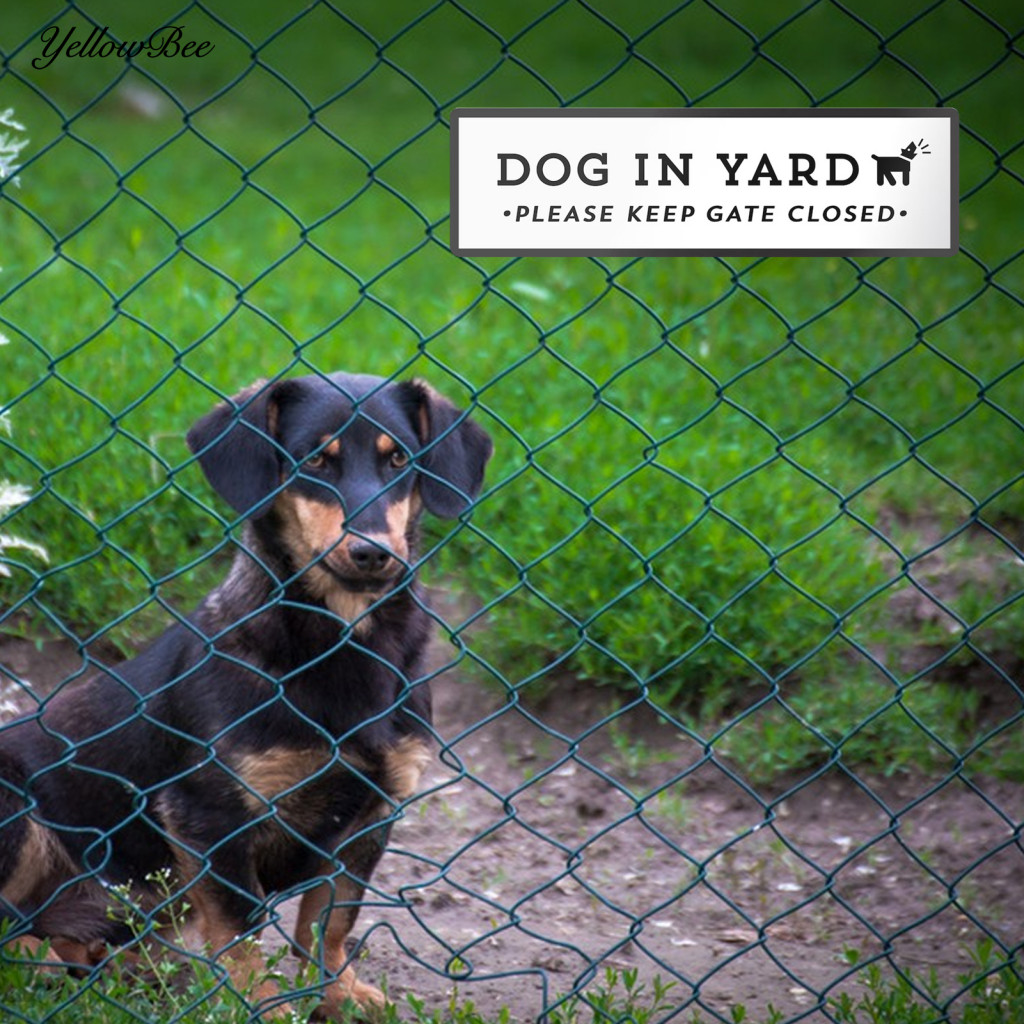 Black and White Home Decor Keep Gate Closed Sign Wooden Dog Family Yard ...