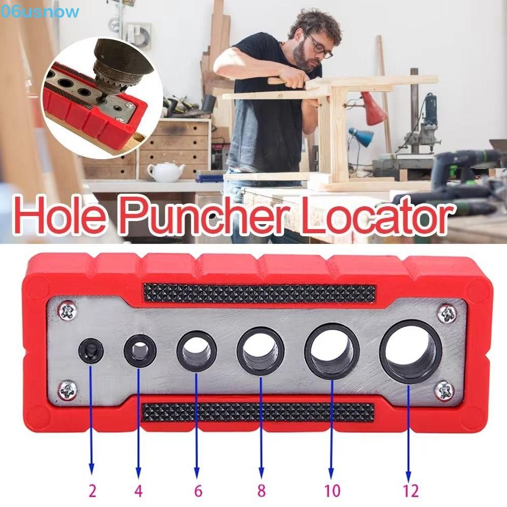 USNOW Portable Drilling Guide, 6-Hole Clamp Locator 6 Hardened Drill ...