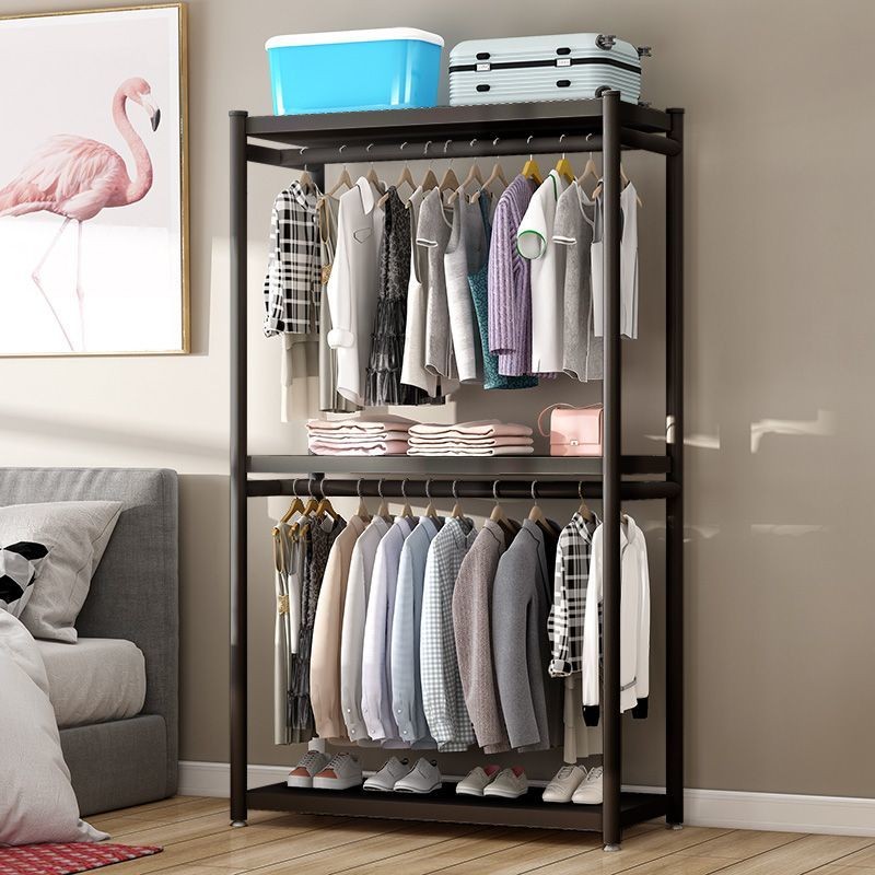 Double Hanger Floor-standing Vertical Clothing Store Open Wardrobe ...