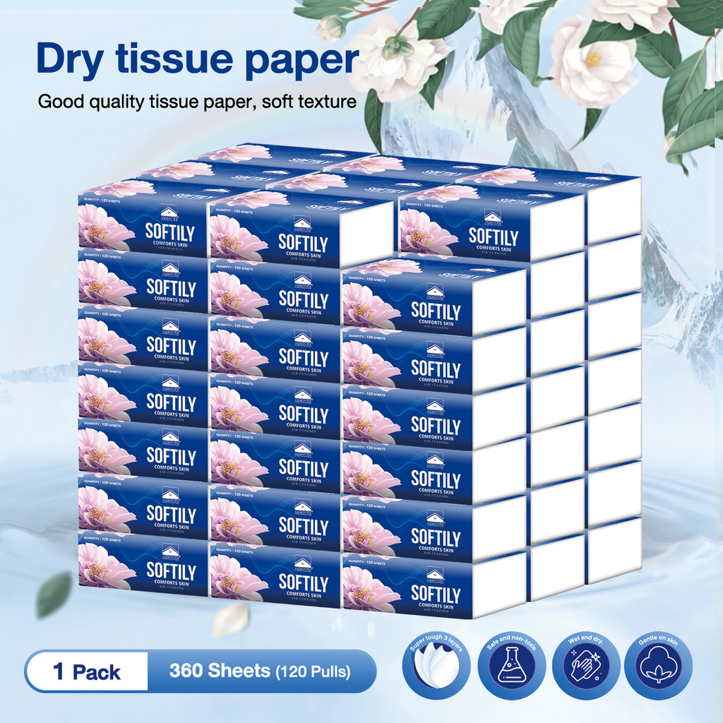 【Agate Design】10 PACKS Facial Tissue 3 ply Emboss soft Tissues ...