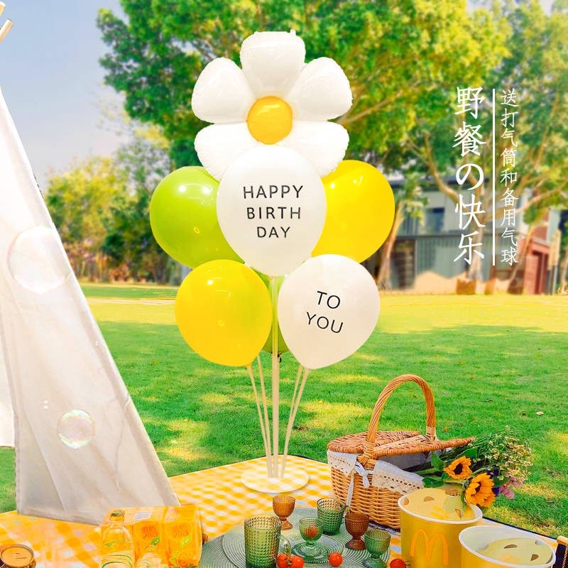 birthday deco belon Internet Celebrity Ins Spring Tour, picnic table ...