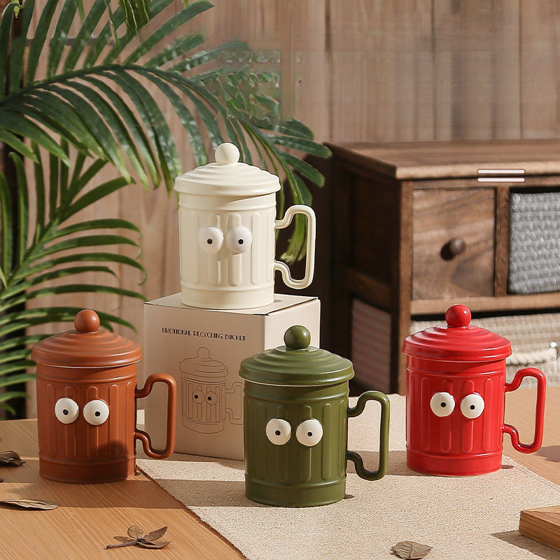 Emotional Trash Can Water Cup Cute Funny Creative Mug Household Large ...