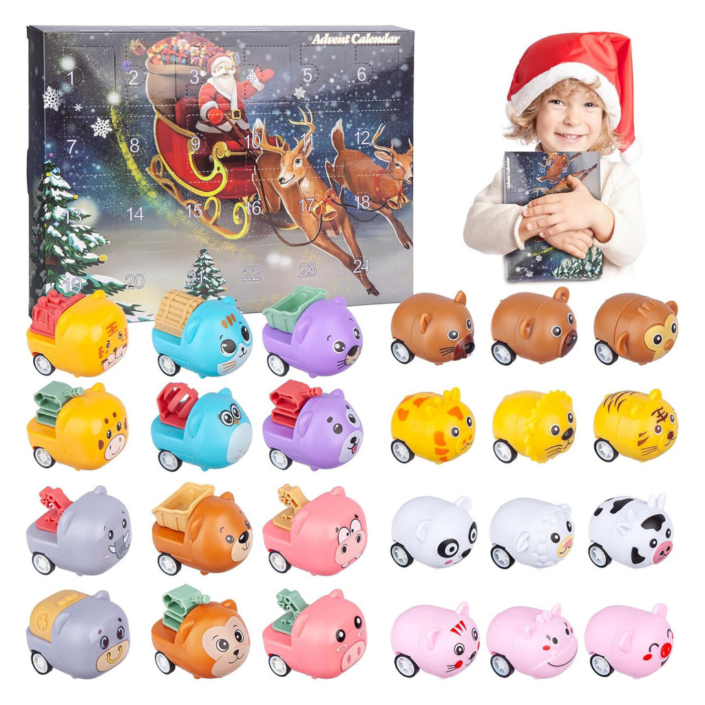 shopeestore| High-quality Plastic Toy Cars 2024 Advent Calendar for ...