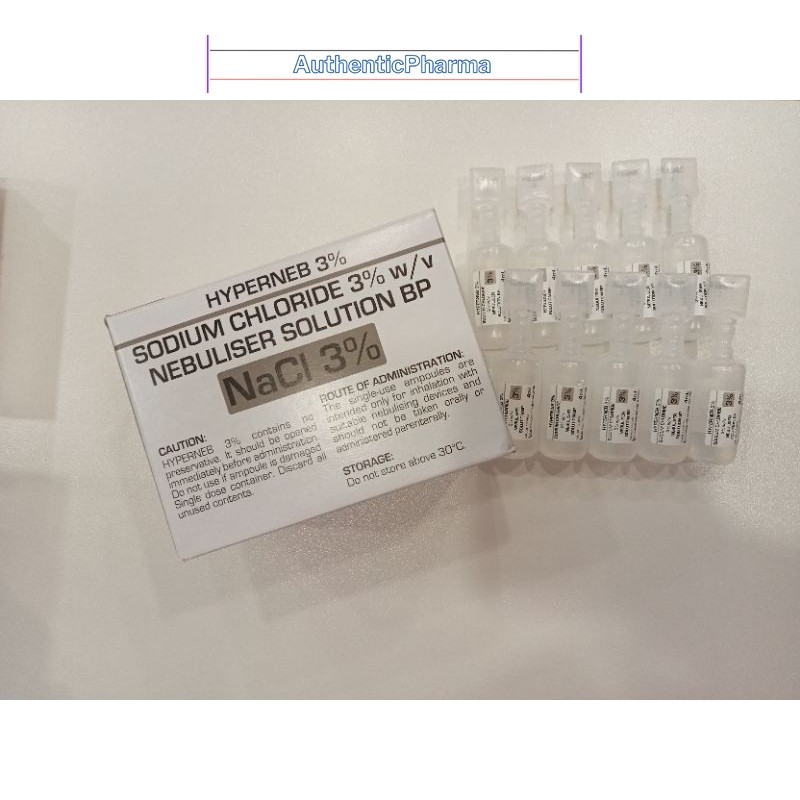 Sodium Chloride 3% | Hyperneb 4ml x 5's Ampoules / 4ml × 20's Ampoules ...