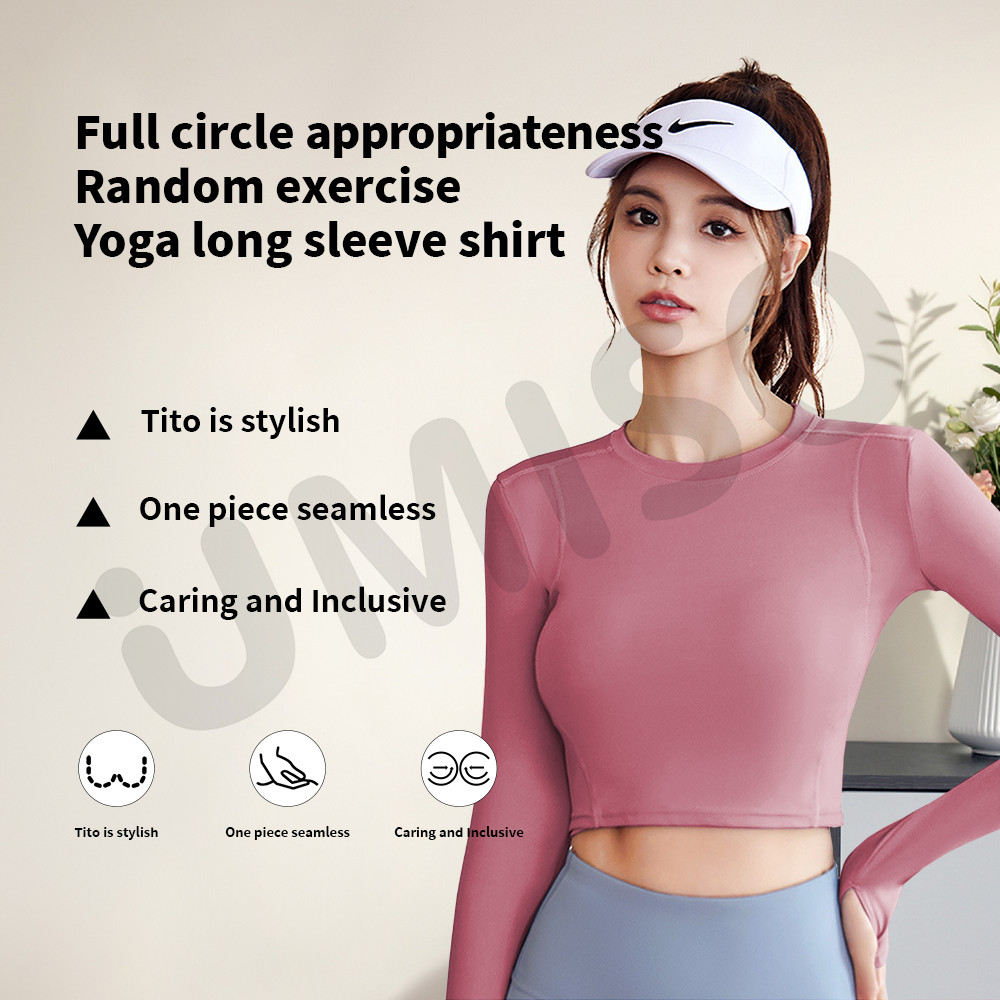 UMISO Women's Yoga Clothing Fitness Exercise Long Sleeve Yoga Top Slim ...