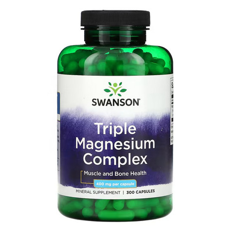 Swanson, Triple Magnesium Complex, 400 mg, 300 Capsules | Shopee Malaysia