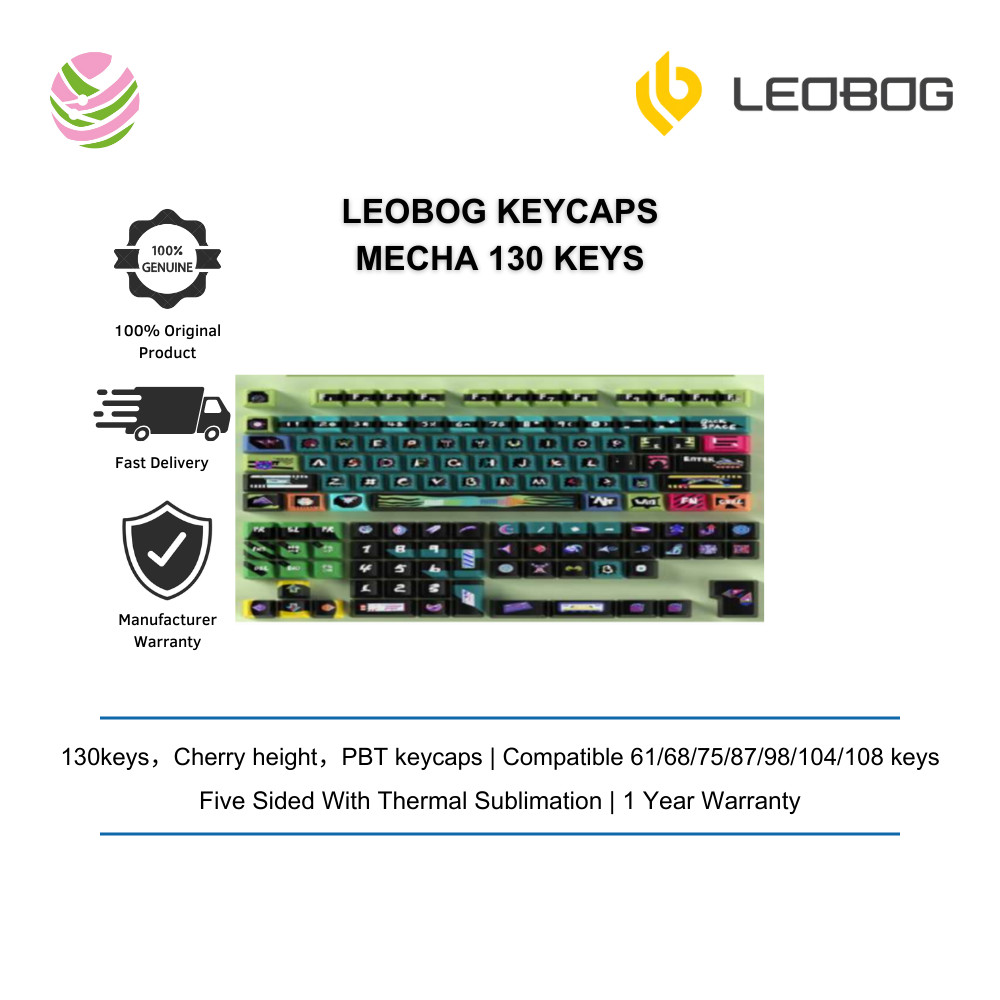 LEOBOG KEYCAPS Mecha Five sided with thermal sublimation, 130keys ...