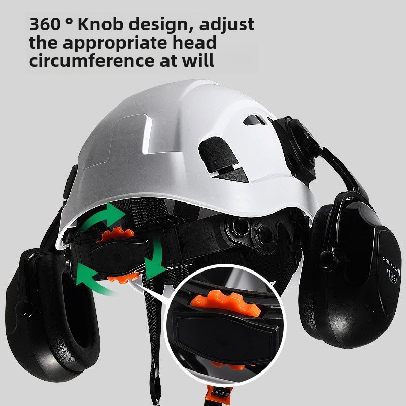 LOEBUCKconstruction site safety helmet with 30dB sound insulation ear ...