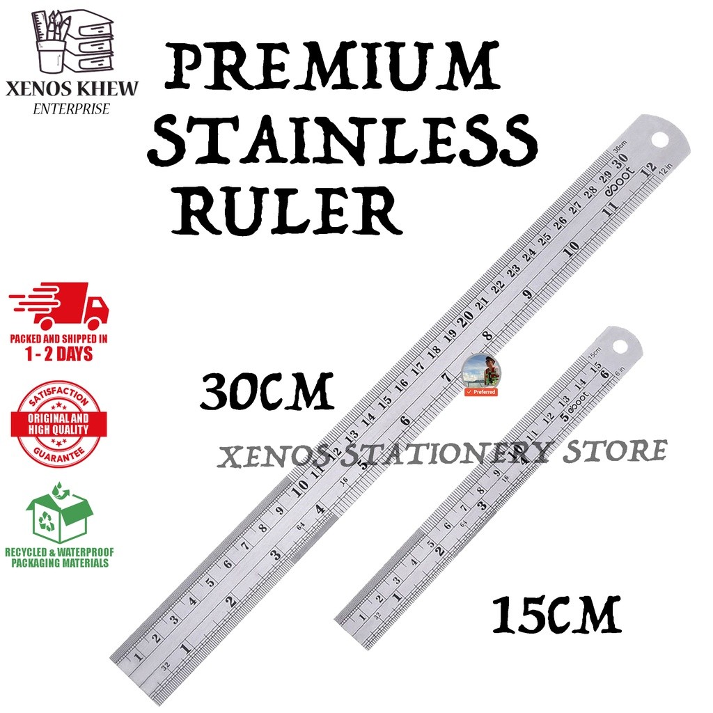 PREMIUM QUALITY STAINLESS STEEL RULER 24 INCH (READY STOCK) | Shopee ...