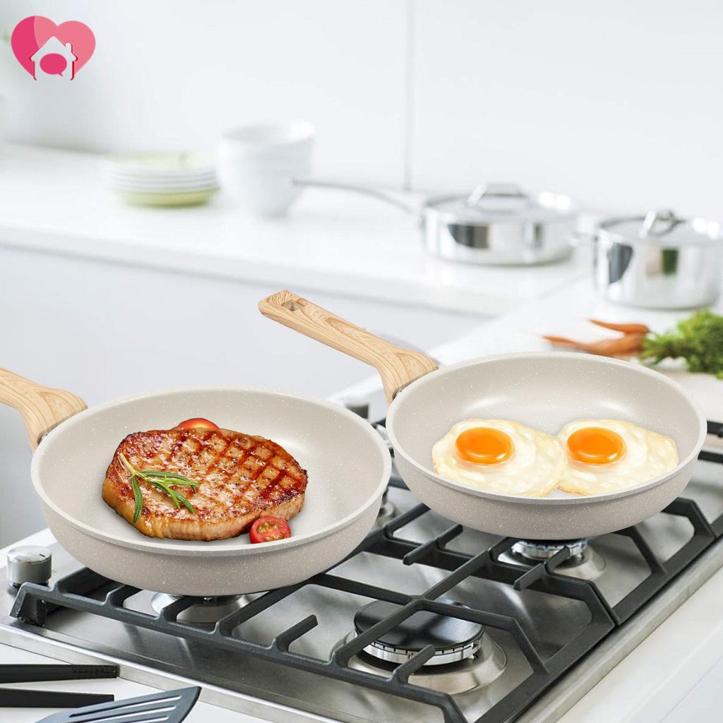 Nonstick Frying Pan Skillet Enduring Frying Pan with Heat Resistant ...