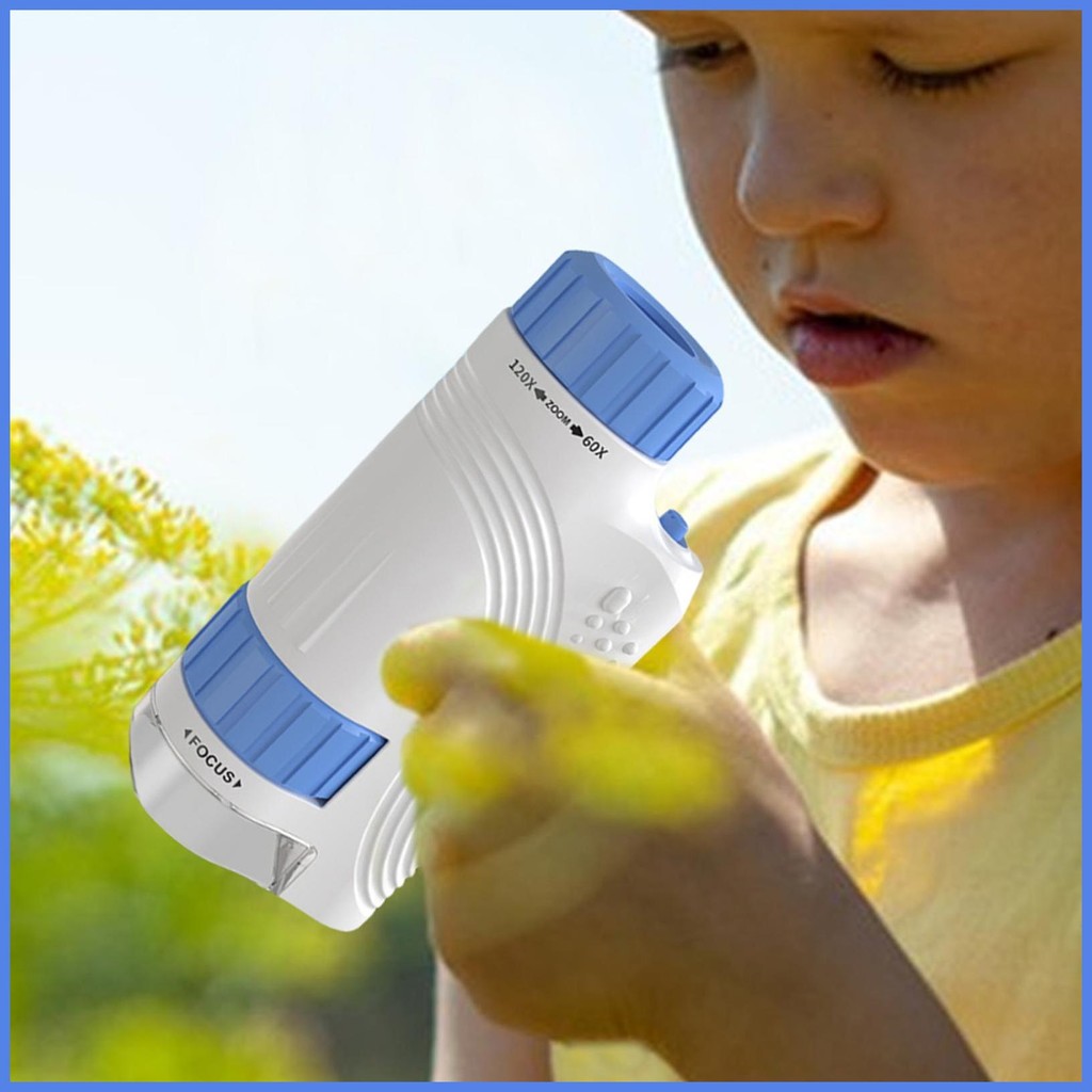 Pocket Science Microscope 60x-120x Microscope Pocket Toy with Light ...