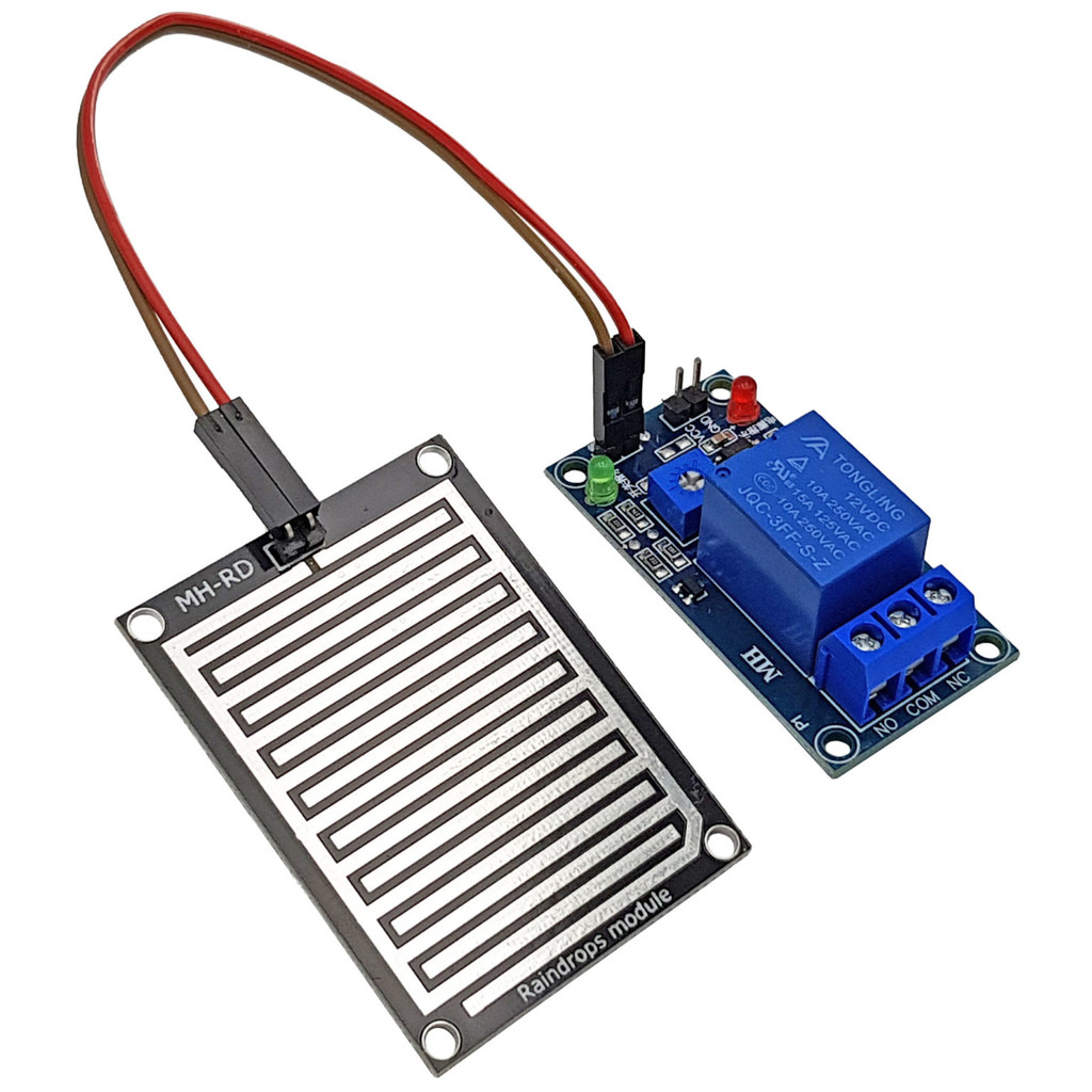 Rain sensor - automatic water drop sensor module - 12VDC relay - used ...