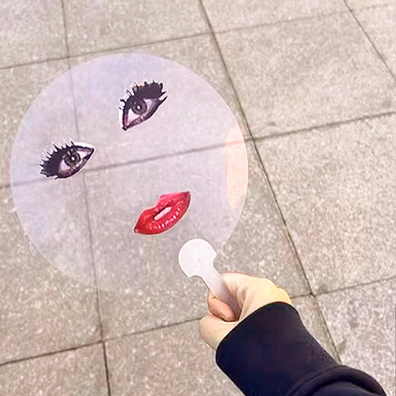 Lady*Gaga Concert Fan Funny Makeup Print Fan Photography Prop Fan ...
