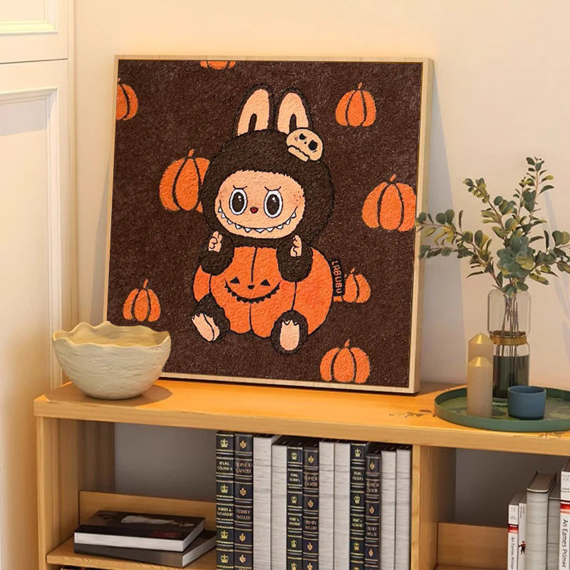 Hot sale Labubu Labubu Labubu Hand-Painted Quartz Sand Texture Painting ...