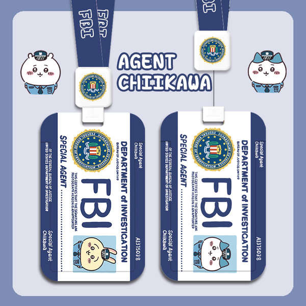 card holder lanyard lanyard cardholder aesthetic Chiikawa Jii Kava FBI ...