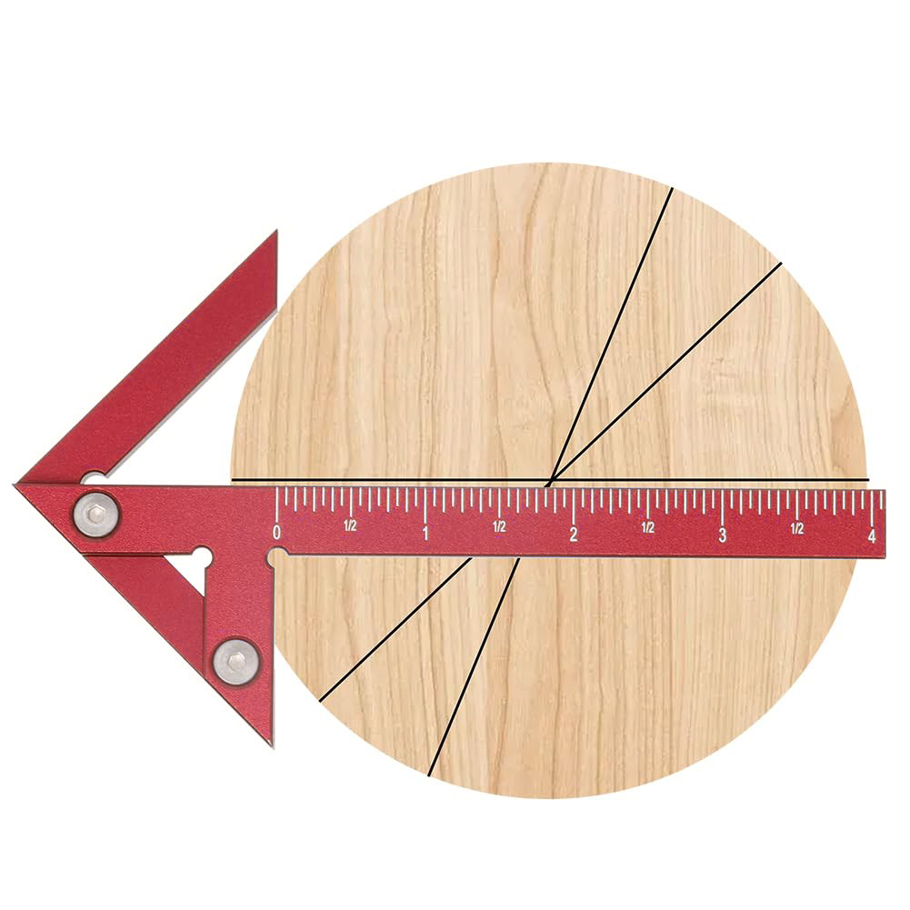 Aluminum Circle Center Positioning, 45/90 Degree Positioning Ruler ...