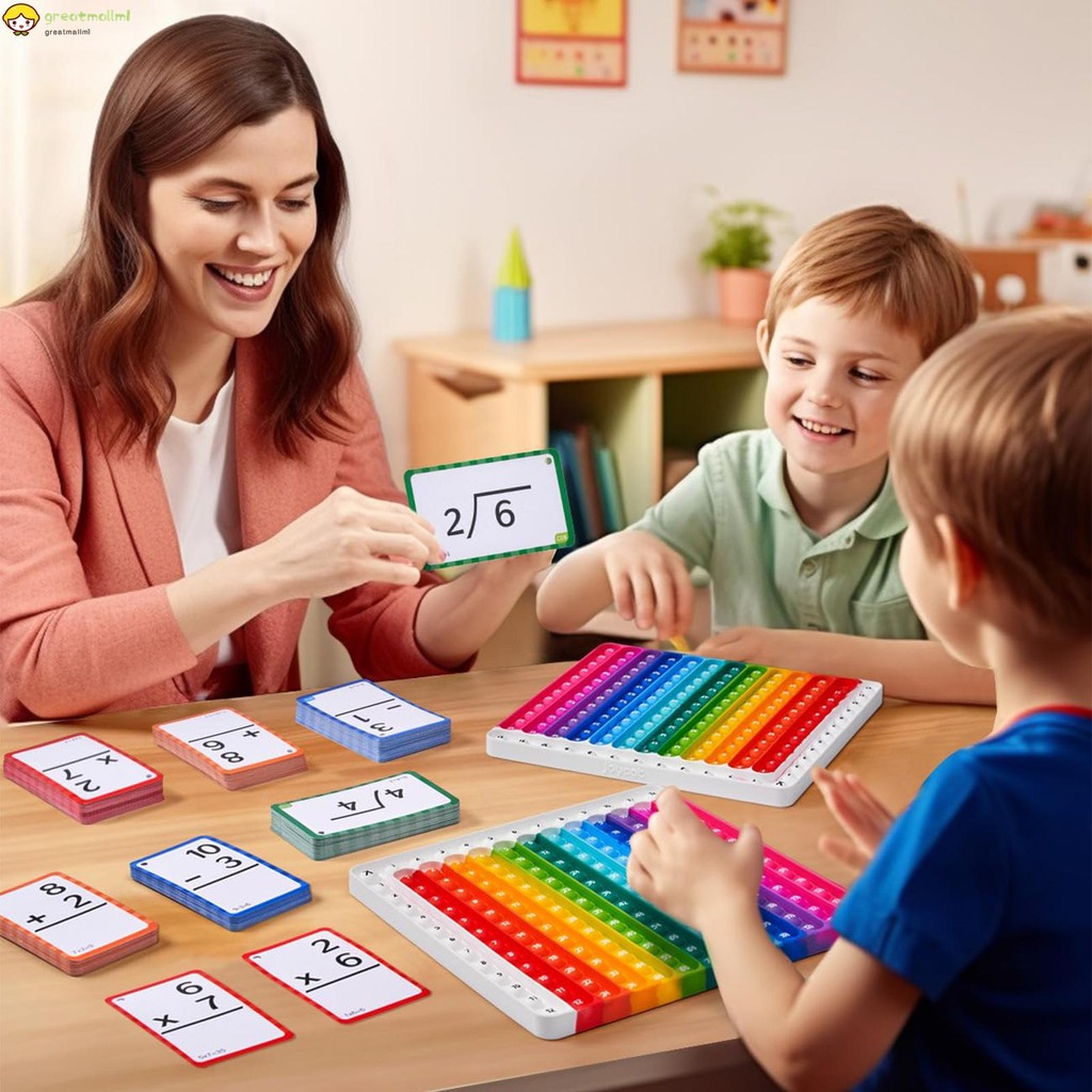Math Flash Cards Pop Fidget Chart Addition & Subtraction Math Games ...